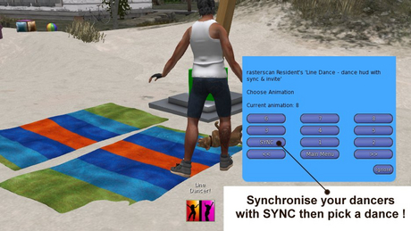 Second Life Marketplace - Line Dance - dance hud with sync & invite