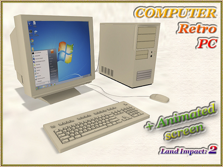 Second Life Marketplace - COMPUTER - Retro PC (2 LI) (Full perm)