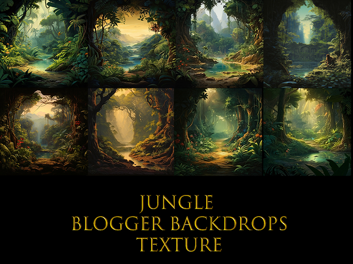 Second Life Marketplace - SATO - Jungle Blogger Backdrop Textures