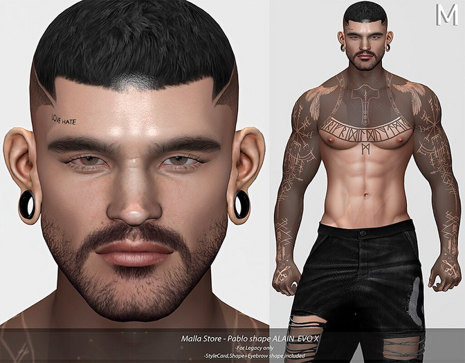 Second Life Marketplace - Malla Store - Pablo Shape ALAIN EVO X