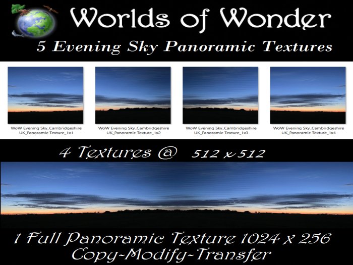 Second Life Marketplace - WoWScapes 5 Evening Sky Panoramic Landscape ...