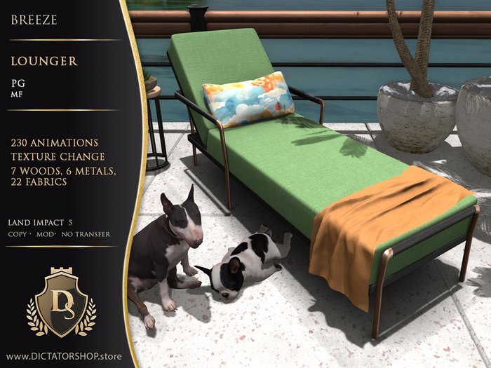 Second Life Marketplace - [Ds] Breeze - Lounger PG
