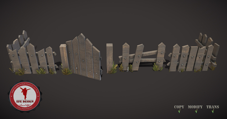 Second Life Marketplace - (Efe Design) Fence Set Fatpack Fullperm