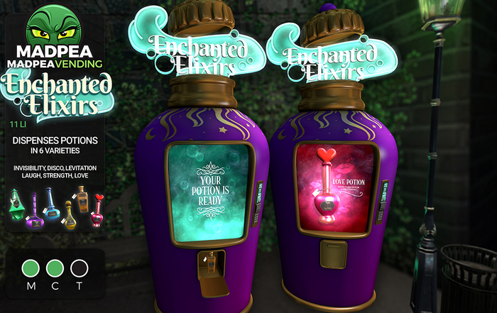 Second Life Marketplace - MadPea Vending - Enchanted Elixirs Potion Machine