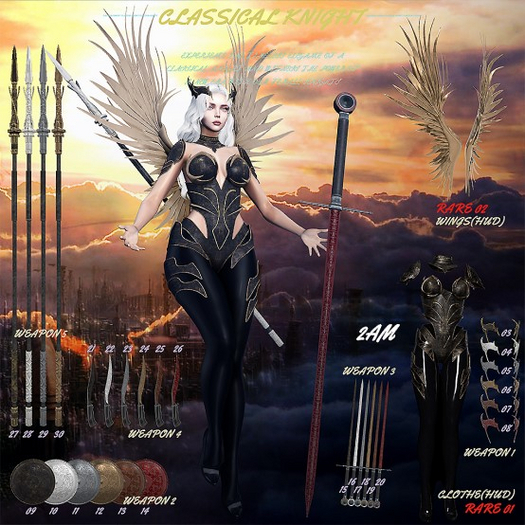 Second Life Marketplace - 2AM_Classical Knight SET RARE [LEGACY]