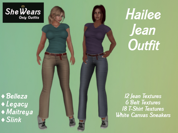 Second Life Marketplace - - SheWears - Hailee Jean Outfit for Belleza ...