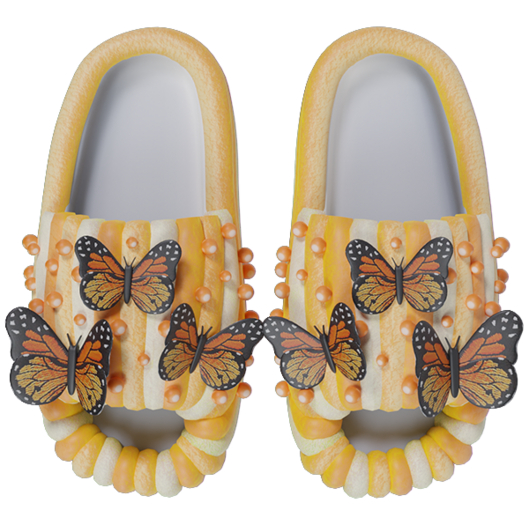 Second Life Marketplace - #UNIVERSA - Couture Butterfly Slippers - Yellow