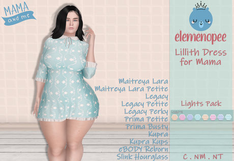 Second Life Marketplace - .LMNOP. M&M // Lillith Light Dress for Mama
