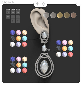 Second Life Marketplace - SIGMA Stone dangle earrings