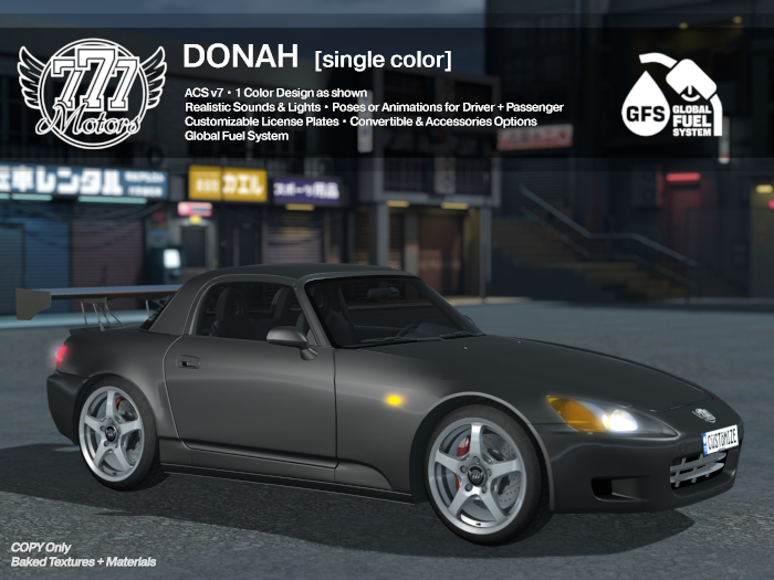 Second Life Marketplace - [777] DONAH - Black (Add)