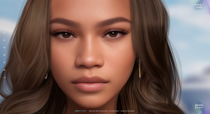 Second Life Marketplace - LOUSEKI - Zendaya Skin (Sienna)