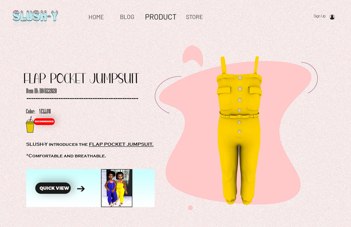Second Life Marketplace - [SLUSH-Y] Flap Pocket Jumpsuit - Yellow