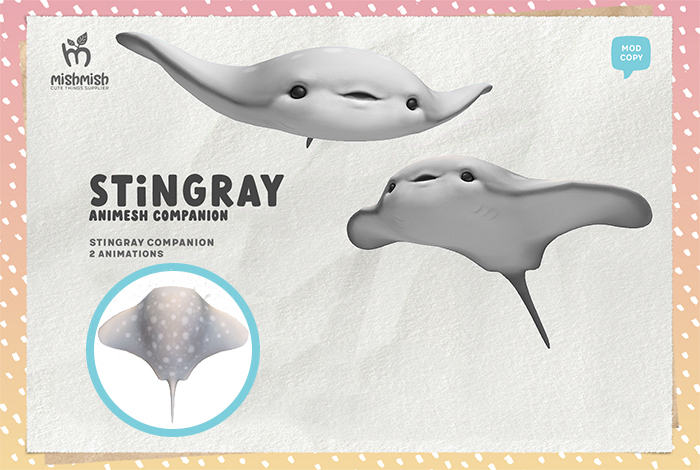 Second Life Marketplace - MishMish - Stingray Companion - Grey [Boxed]