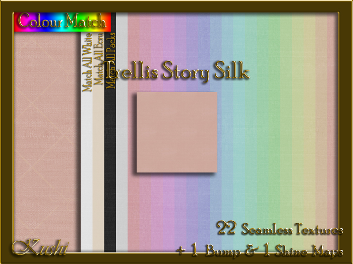 Second Life Marketplace - Trellis Story Silk Solid Seamless Texture Pack