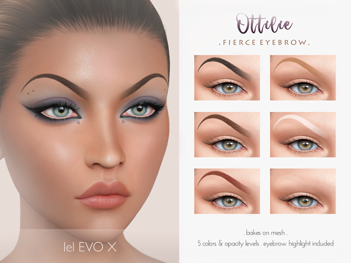 Second Life Marketplace - OTTILIE - Fierce Eyebrow - LeL EVOX