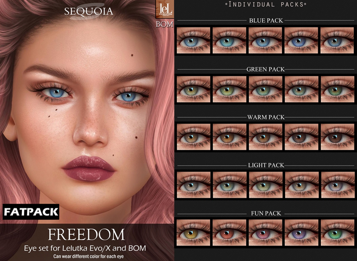 Second Life Marketplace - FTP::Sequoia:: Freedom eyes (Lelutka Evo ...