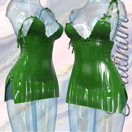 Second Life Marketplace - Green PVC Latex Dress