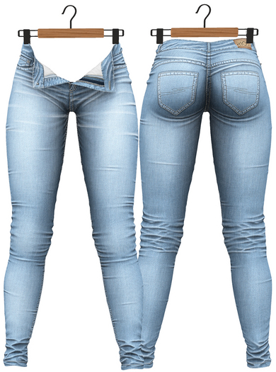 Second Life Marketplace - RIOT / Amelia Open Jeans - Stonewash