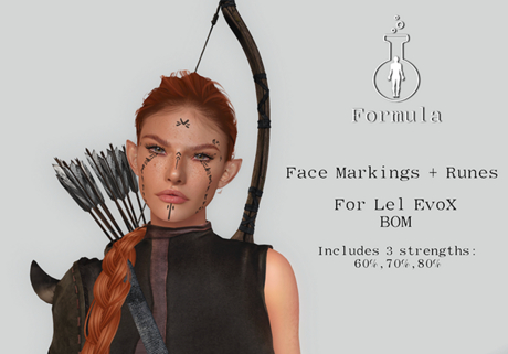 Second Life Marketplace - Formula: Unisex Face Markings + Runes Lel ...