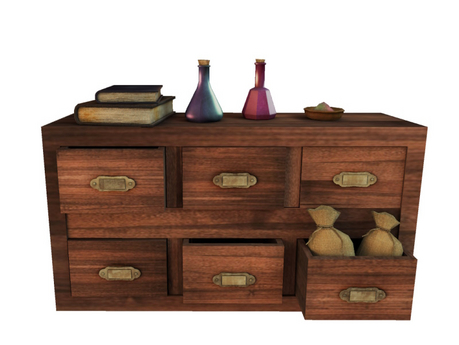 Second Life Marketplace - Alchemists Gacha table cabinet