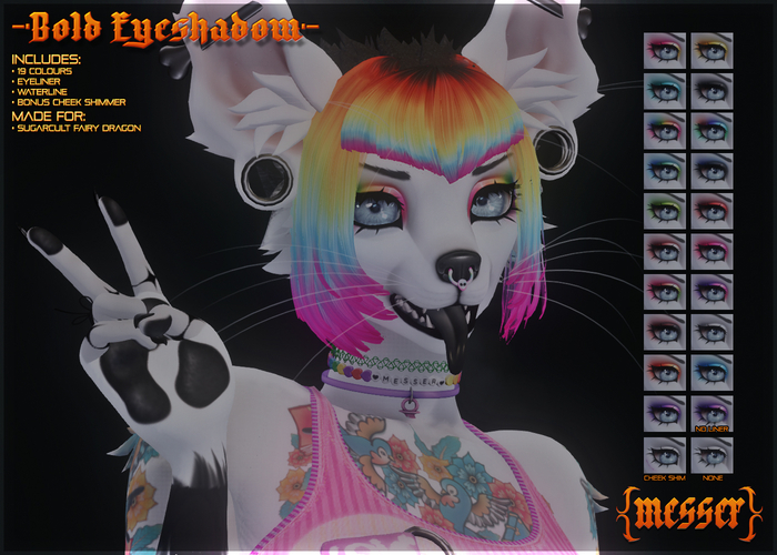 Second Life Marketplace - M! Fairy Dragon :{Bold Eyeshadows}: Vibrant ...