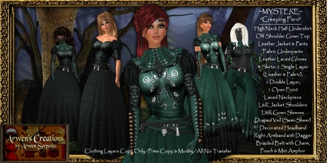 Second Life Marketplace - {AS} Mystere Flexy & Sculpt Gown: Creeping ...