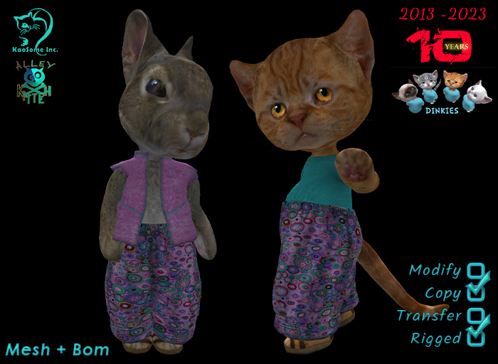 Second Life Marketplace - Dinkie Fredo Outfit - Lavender Splash