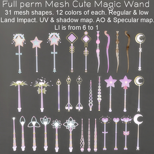Second Life Marketplace - * Full Perm Mesh * Cute Magic Wand