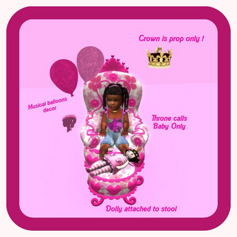 Second Life Marketplace - MERCI~PRINCESS BABYDOLL THRONE SET