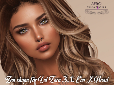 Second Life Marketplace - Zen Shape for Lelutka Zora Evo X 3.1 Head ...