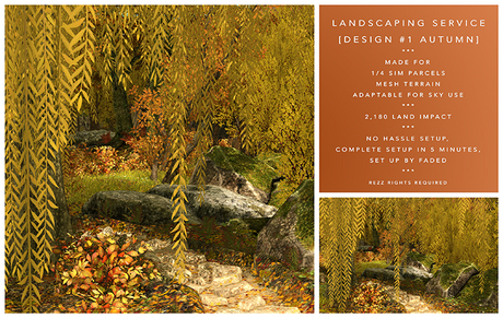 Second Life Marketplace - [F] Landscape 1 - Oaklands - AUTUMN (1/4 Sim)