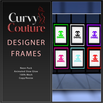 Second Life Marketplace - [cc] Designer Frames + Animated Glow