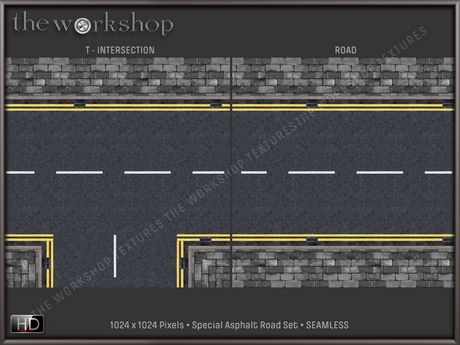 Second Life Marketplace - SPECIAL ASPHALT ROAD TEXTURE SET-02
