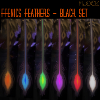Second Life Marketplace - [FLOCK] - Ffenics Feathers - Black Feather Pack