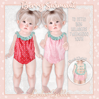 Second Life Marketplace - {Lula Belle} Berry Swimsuit - RED {boxed}