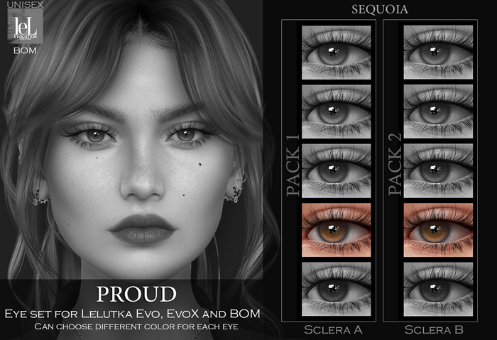 Second Life Marketplace - DEMO::Sequoia:: Proud eyes for Lelutka Evo/X ...