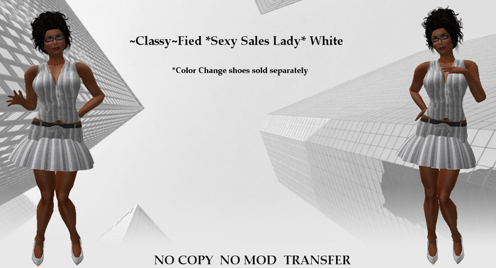 Second Life Marketplace - ~Classy~Fied *Sexy Sales Lady* White