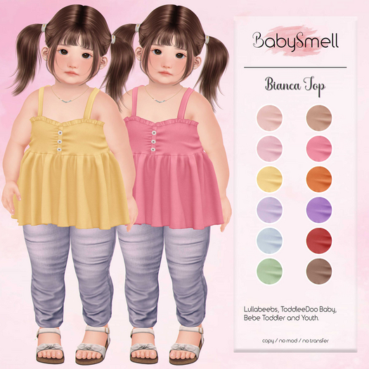 Second Life Marketplace - Baby Smell - Bianca Top (Lilac)