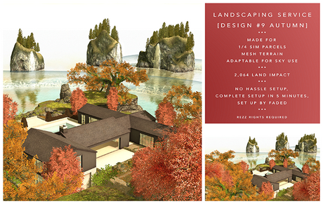 Second Life Marketplace - [F] Landscape 9 - Coastal Cliffs - AUTUMN (1/ ...