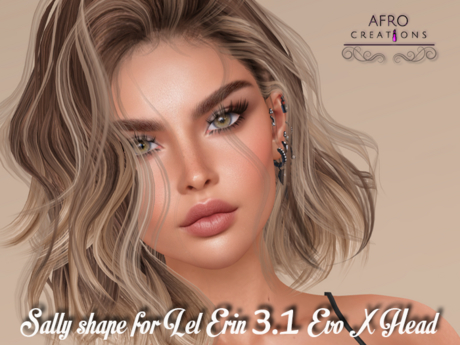 Second Life Marketplace - Sally Shape Lelutka Erin 3.1 EvoX Head Gen.X ...