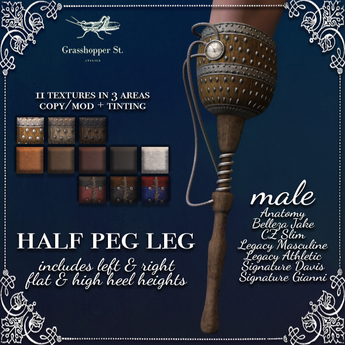 Second Life Marketplace - Grasshopper St Half Peg Leg Male