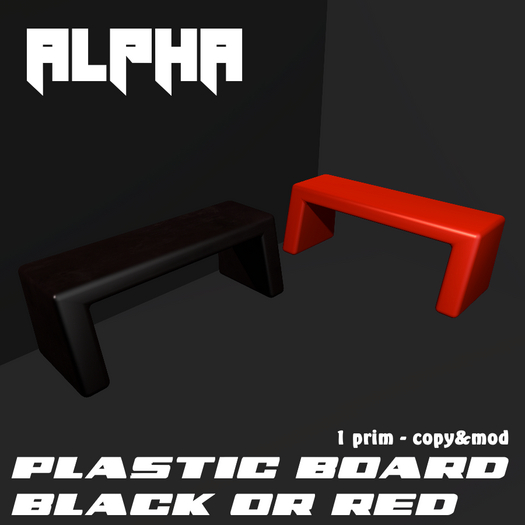 Second Life Marketplace - [ALPHA] Plastic Board Black