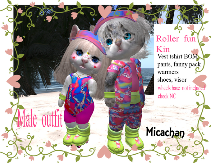 Second Life Marketplace - dinkies roller fun kin male cosplay