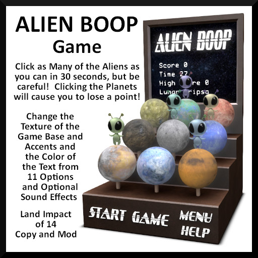 Second Life Marketplace - Ever Green - Alien Boop Game