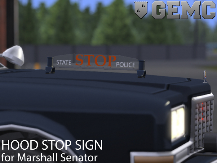 Second Life Marketplace - Hood Stop Sign for Marshall Senator