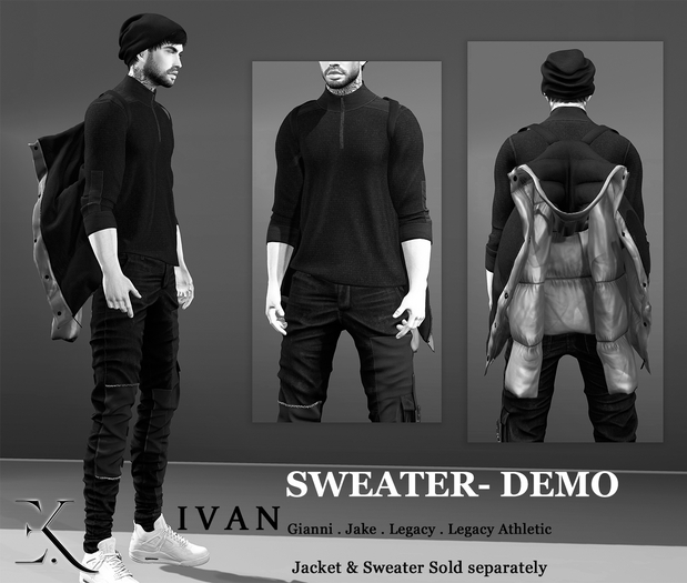 Second Life Marketplace - E.K - Ivan - Sweater - DEMO {ADD - ME }
