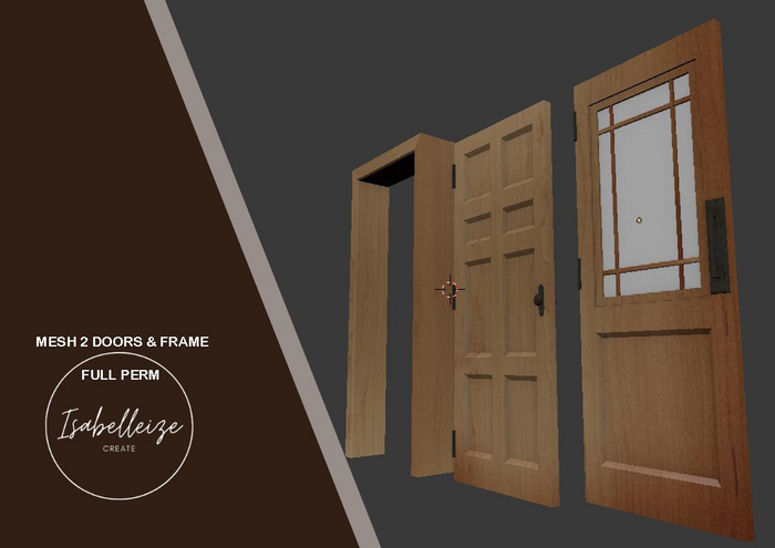 Second Life Marketplace - Mesh Doors and Frame Full Perm