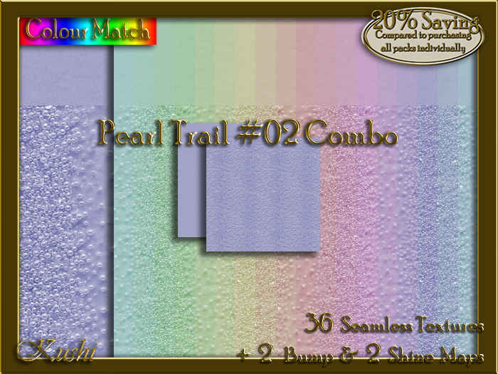 Second Life Marketplace - Pearl Trail #02 COMBO Seamless Texture Bundle