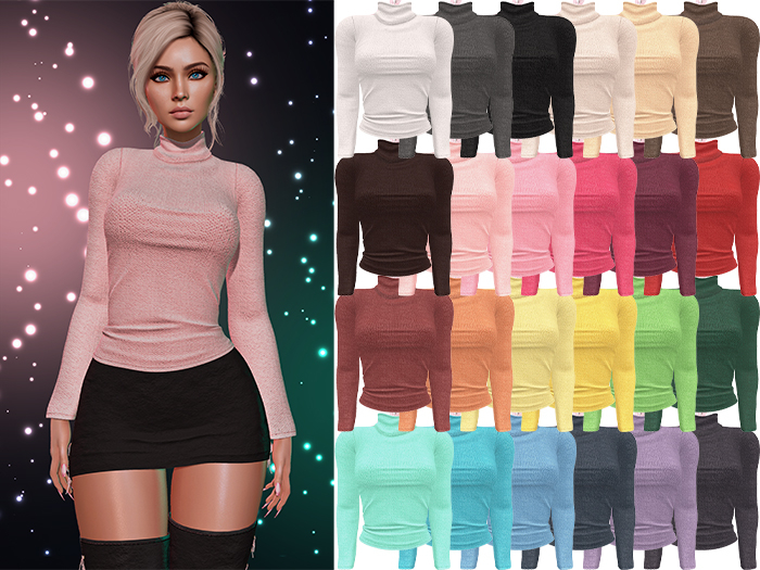 Second Life Marketplace - Brandi Cashmere Turtleneck Sweater [FATPACK ...