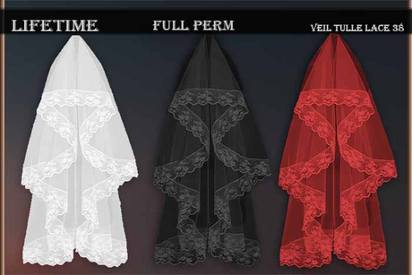 Second Life Marketplace - LIFETIME Full Perm Veil Tulle Lace 38
